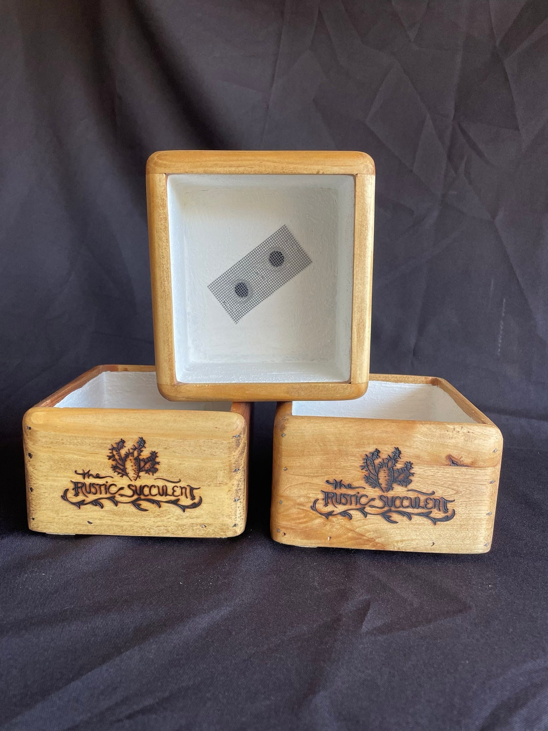 5X5 Wood Planter Boxes for Cactus and Succulent - Etsy