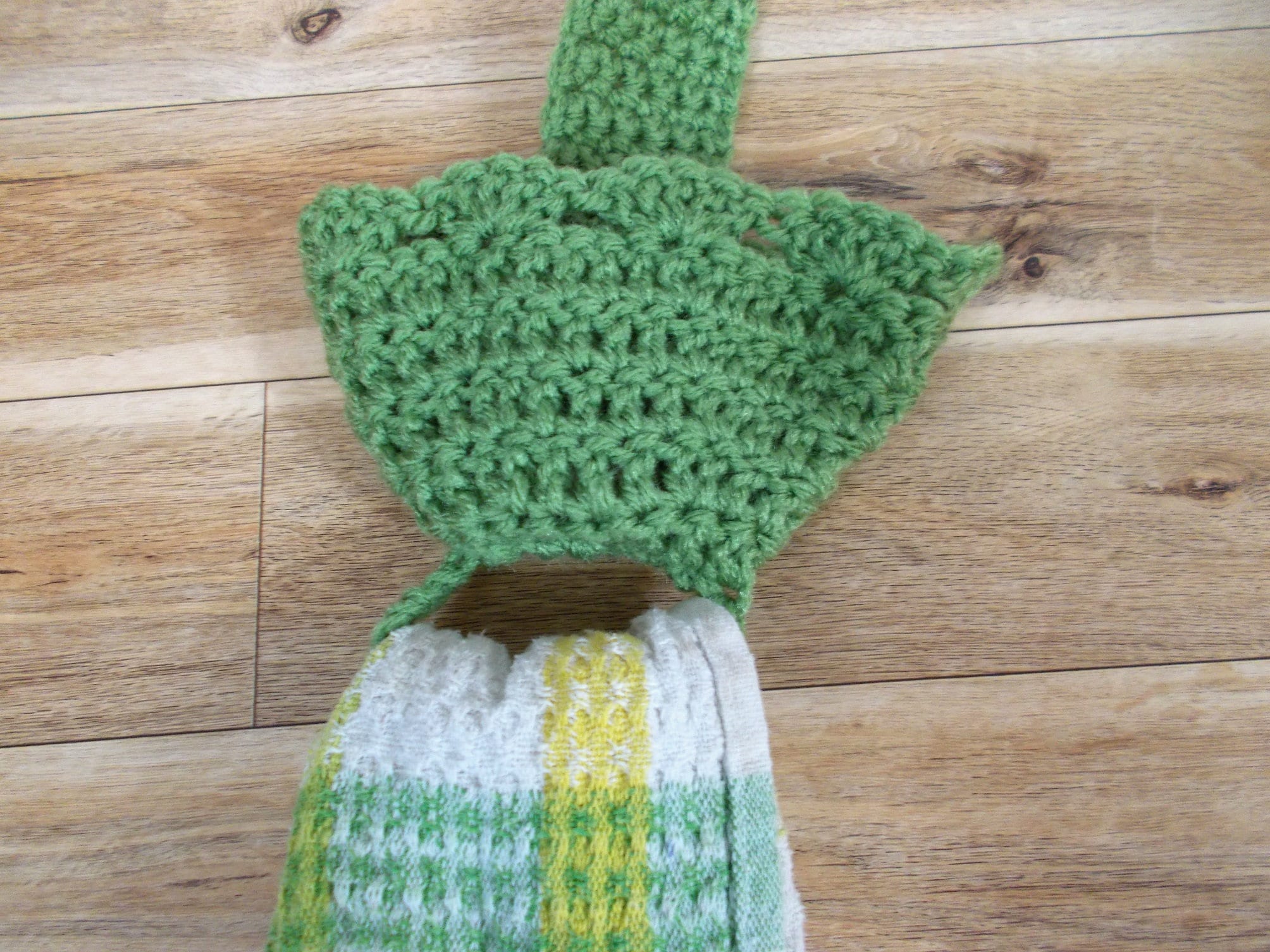Crocheted Tea Towel Topper With Hidden Ring Free Shipping Etsy Uk