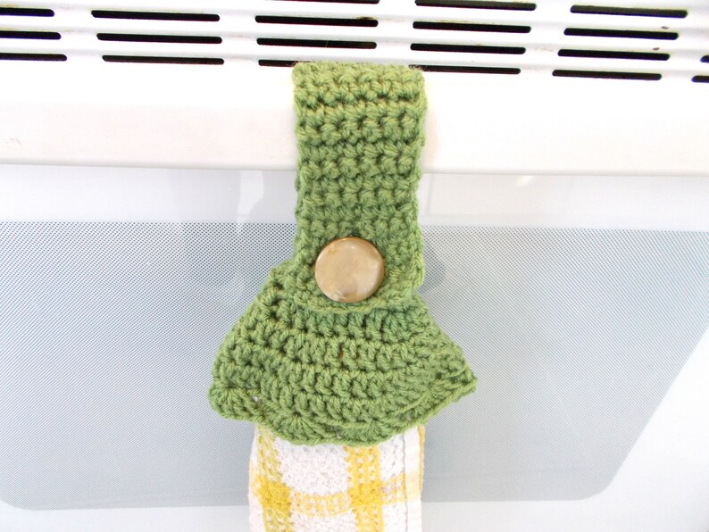 Crocheted Tea Towel Topper With Hidden Ring Free Shipping Etsy