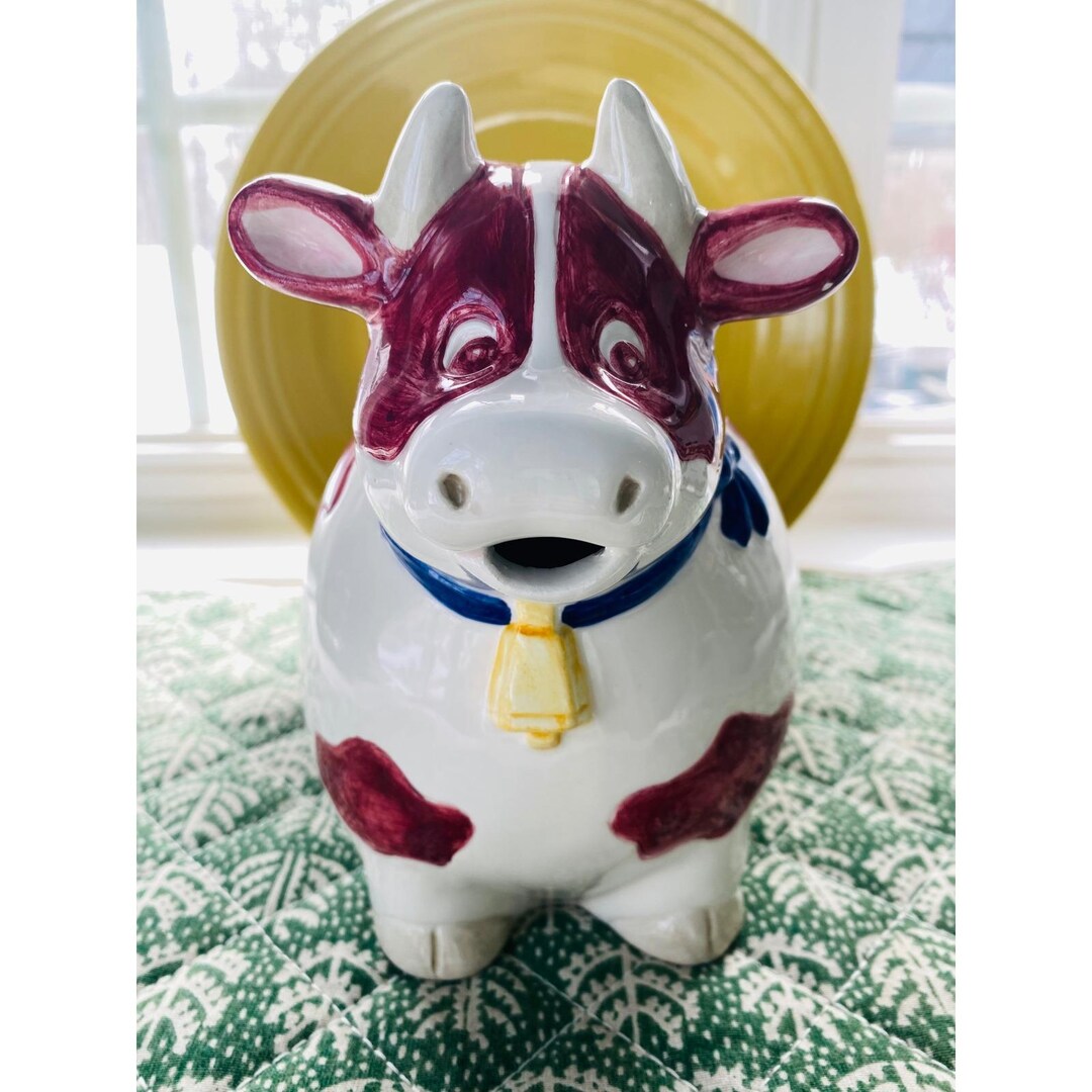 Ceramic Cow Creamer Pitcher | Vintage Farmhouse | Cottagecore | Kitchen ...