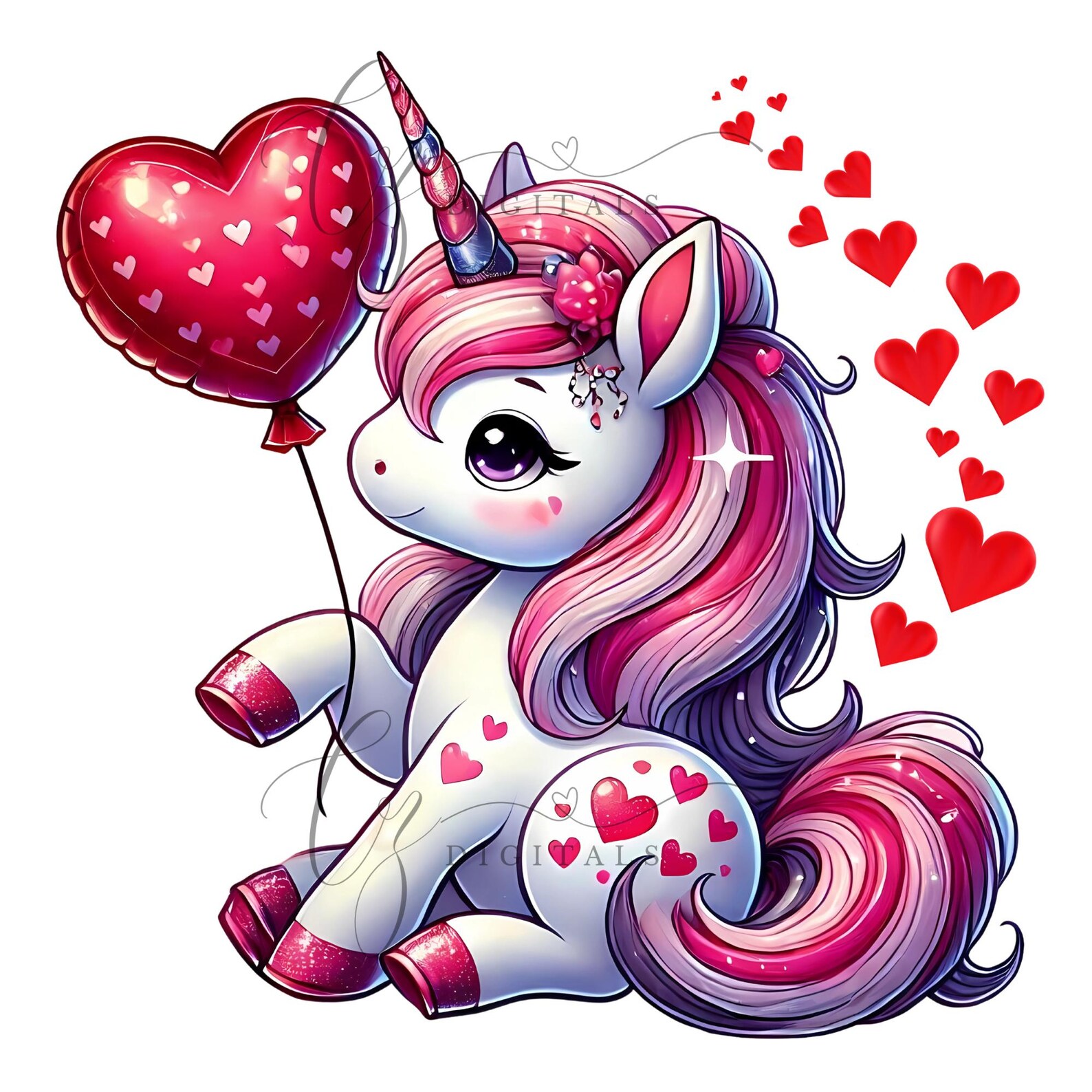 Valentine's Day, Unicorn Valentine, Unicorn Clipart PNG, Digital ...