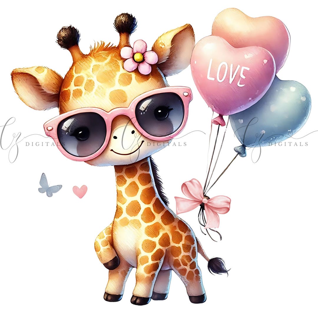 Cute Giraffe Png, Giraffe PNG, Safari Nursery Decor, Baby Giraffe Baby ...