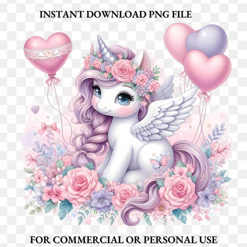 Valentine's Day Unicorn Clipart, Unicorn Png, Cute Valentine Design Png ...