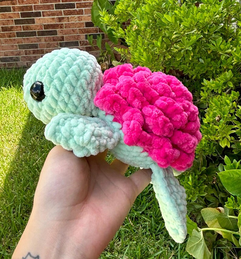 Succulent AND Rose Turtle Crochet Patterns NO SEW - Etsy