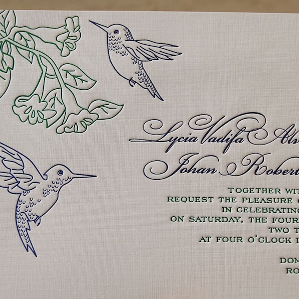 Hummingbird Invitations - Etsy