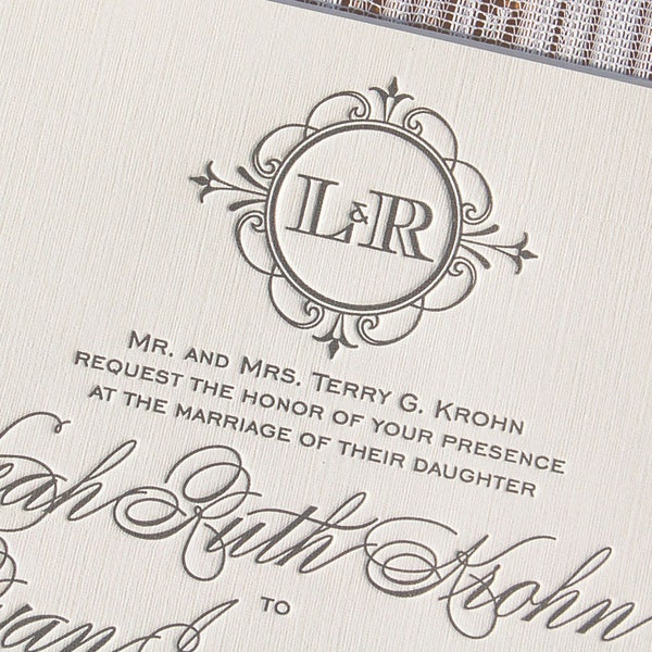 Monogram Invitation - Etsy