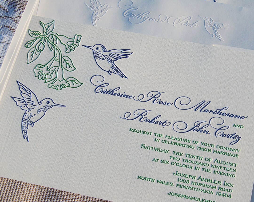 Letterpress Wedding Invitation DEPOSIT, Wedding Invitation ...