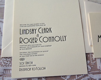 Custom Letterpress Wedding Invitation, Wedding Invitations, Save the ...