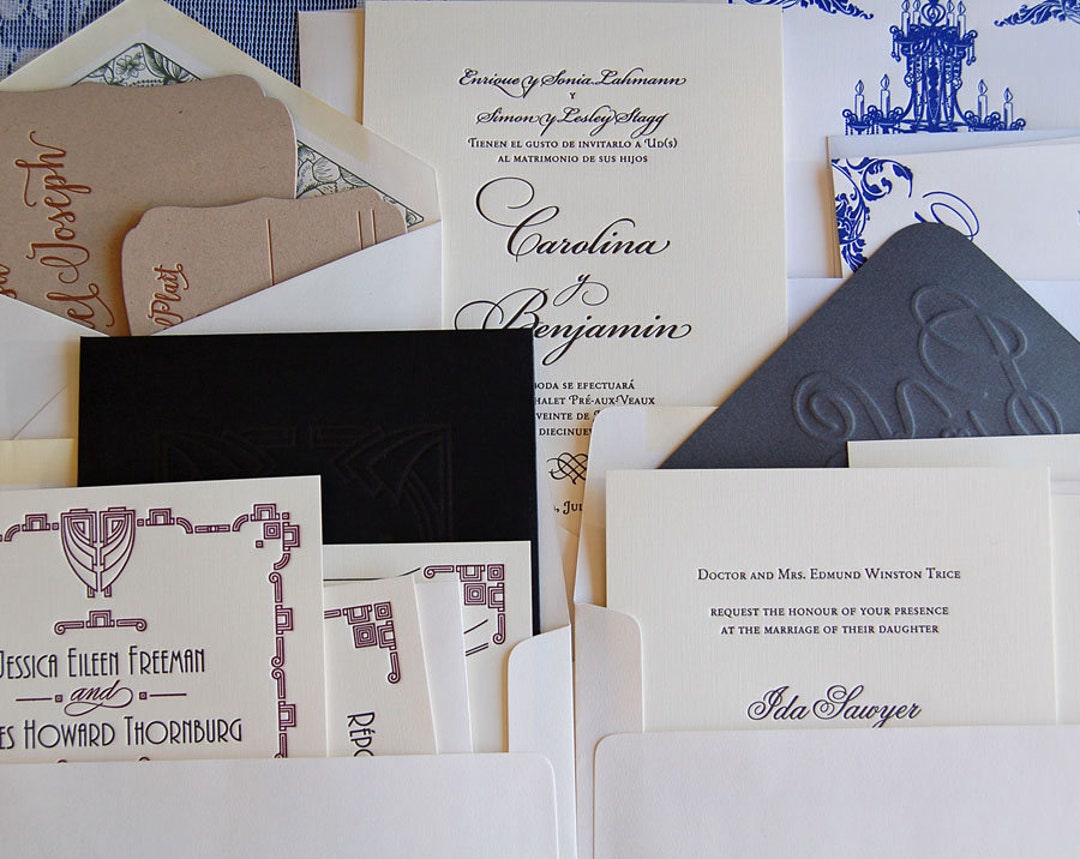Letterpress Invitation Sampler, Letterpress Wedding Invitation Sampler ...