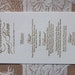 Letterpress Wedding Menu Letterpress Menu Custom Letterpress - Etsy