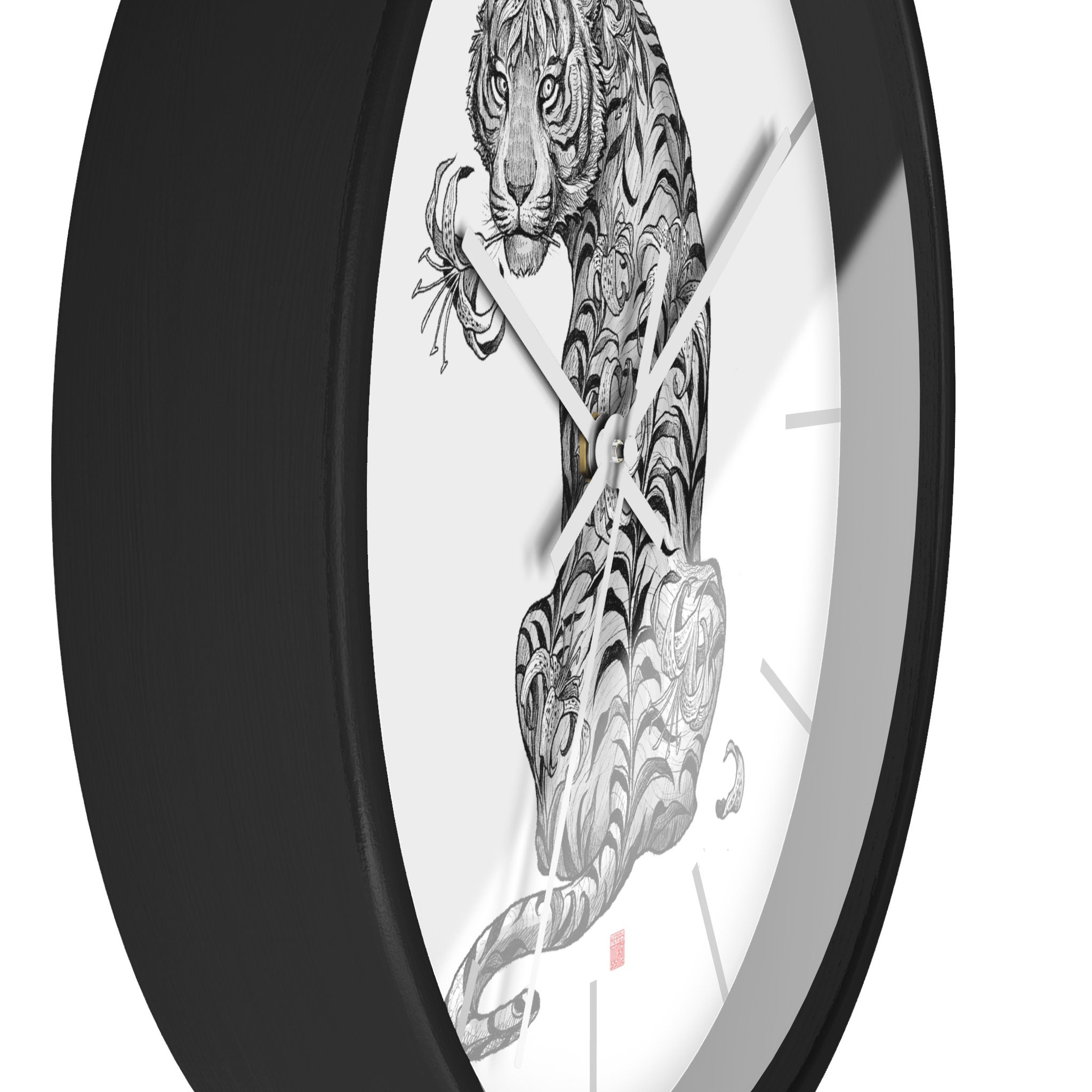 Tiger Lily Wall Clock | Original Art by Kerby Rosanes - Etsy