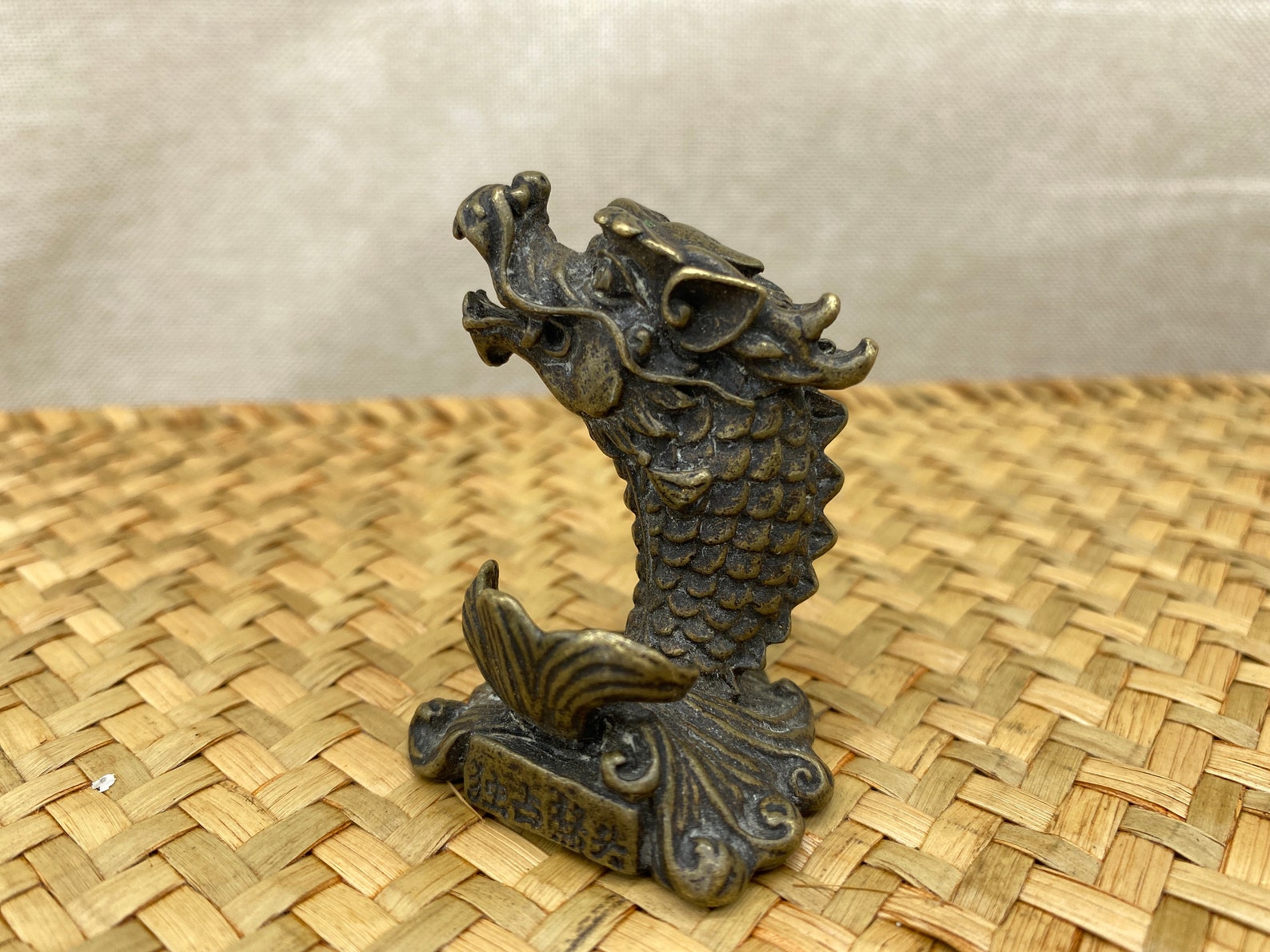 Dragon Head Fish Body Sculpture, Symbol of Success, Exquisite Carving ...