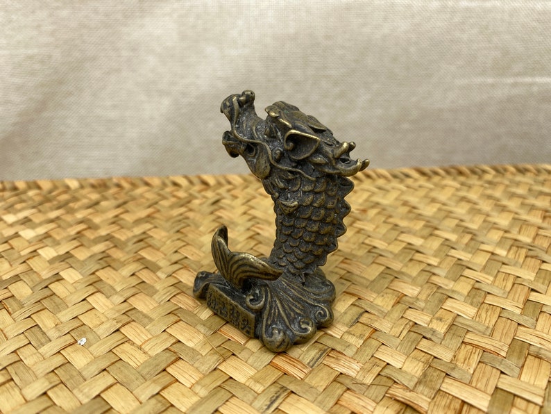 Dragon Head Fish Body Sculpture, Symbol of Success, Exquisite Carving ...