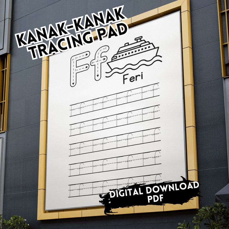 Kanak-kanak Digital Download Tracing Worksheet A-Z Bahasa Melayu - Etsy