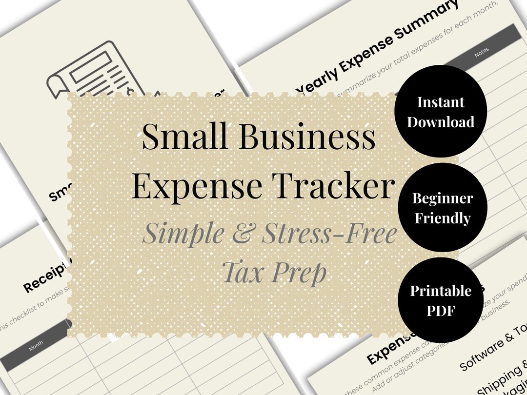 Small Business Expense Tracker Printable | Simple Expense Log PDF | Tax ...