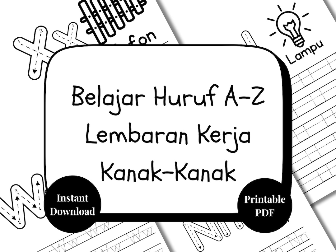 Malay Alphabet Tracing Worksheet | ABC Handwriting Practice for ...