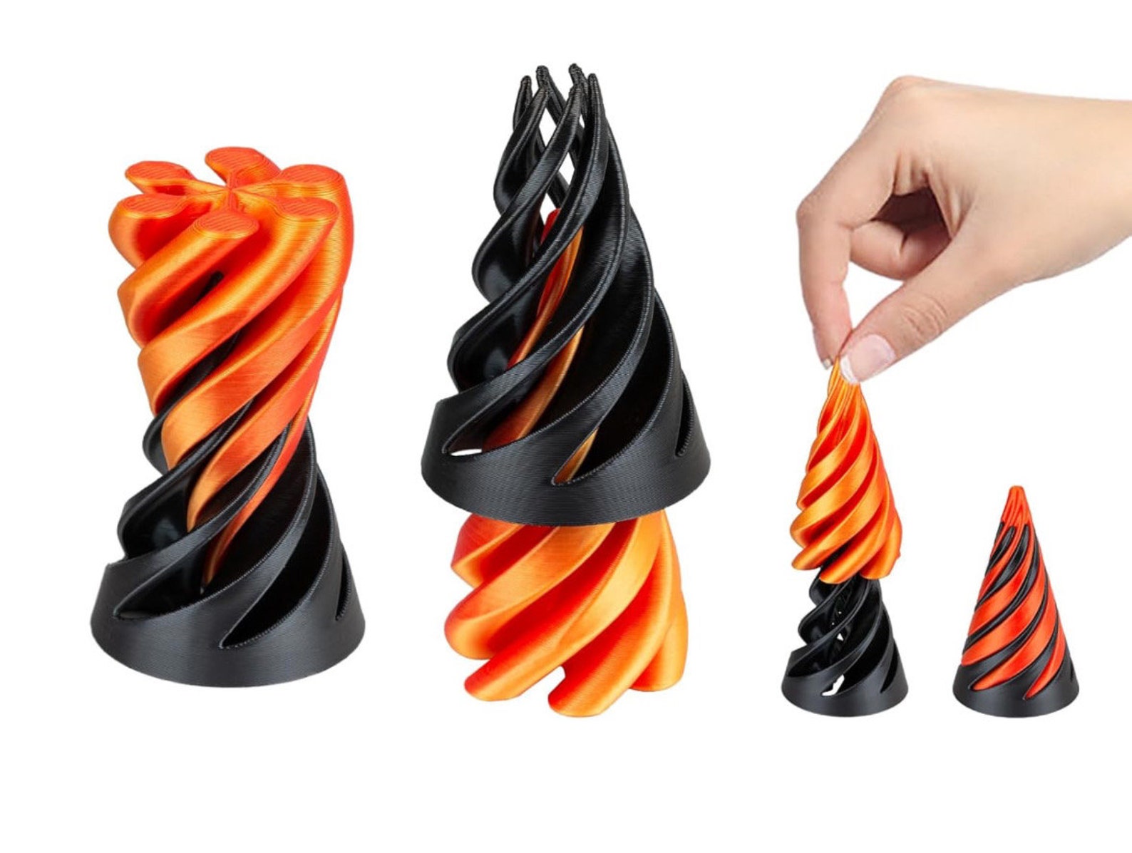 3D Printed Impossible Cone-spiral Fidget Toy-3d Printed Toy-stress and Anxiety Relief Toy ...
