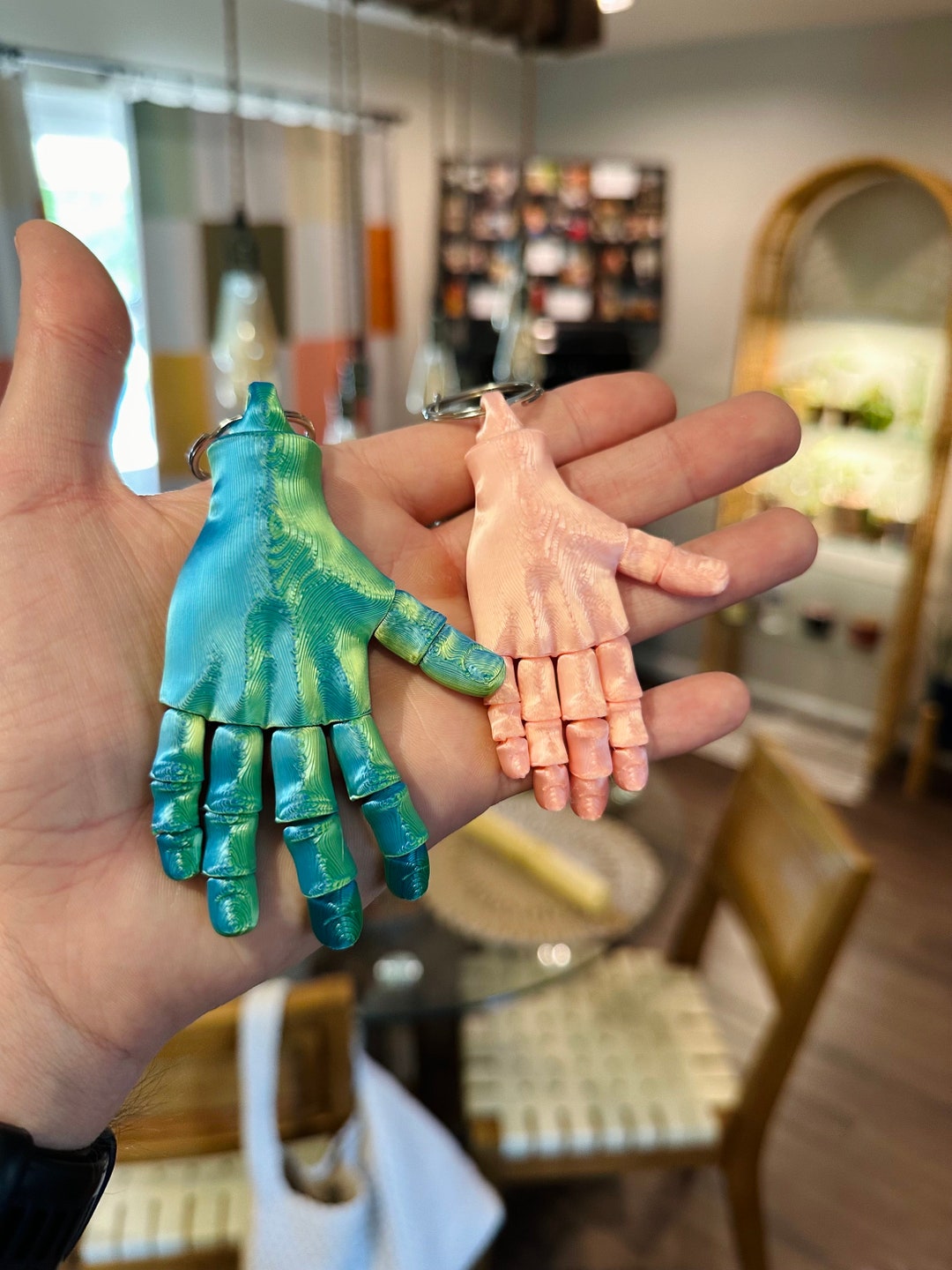 Flexi Hand Keychain 3D Printed-articulated Hand Fidget-stress and ...