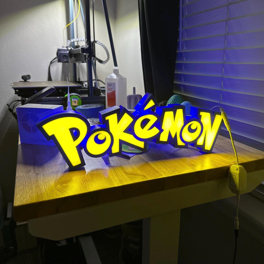 Pokémon LED Sign-pokémon Light Box-custom Designed and 3D Printed ...