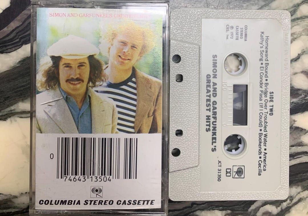 Vintage Cassette Tape - Simon and Garfunkel, Greatest Hits, the Boxer ...