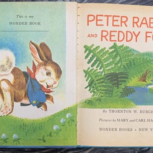 Vintage Book - Peter Rabbit and Reddy Fox, Thornton W Burgess, Pictures ...