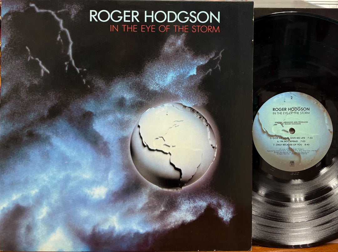 Vintage Vinyl - Roger Hodgson, in the Eye of the Storm, A&M SP 5004, Picture/lyric Inner Sleeve ...