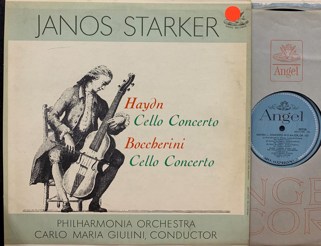 Vintage Vinyl - Janos Starker, Haydn, Boccherini Cello Concerto, Carlo Maria Giuliani, Angel ...