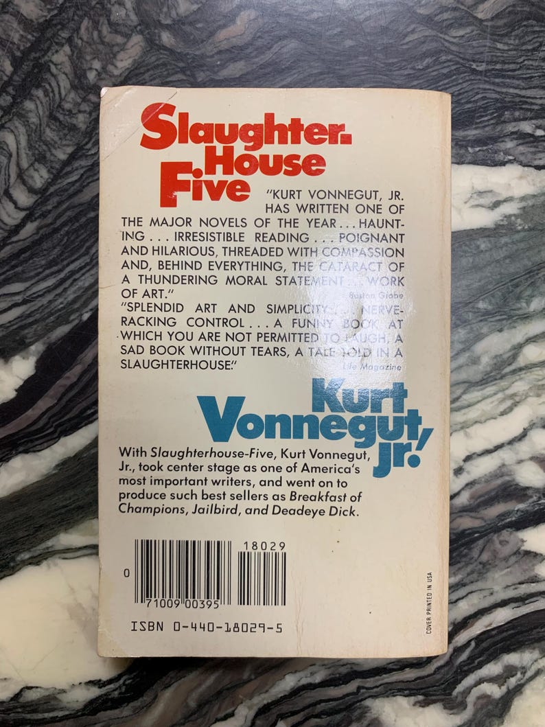 Vintage Book - Slaughterhouse Five, Kurt Vonnegut, Dell Books, 1985 ...