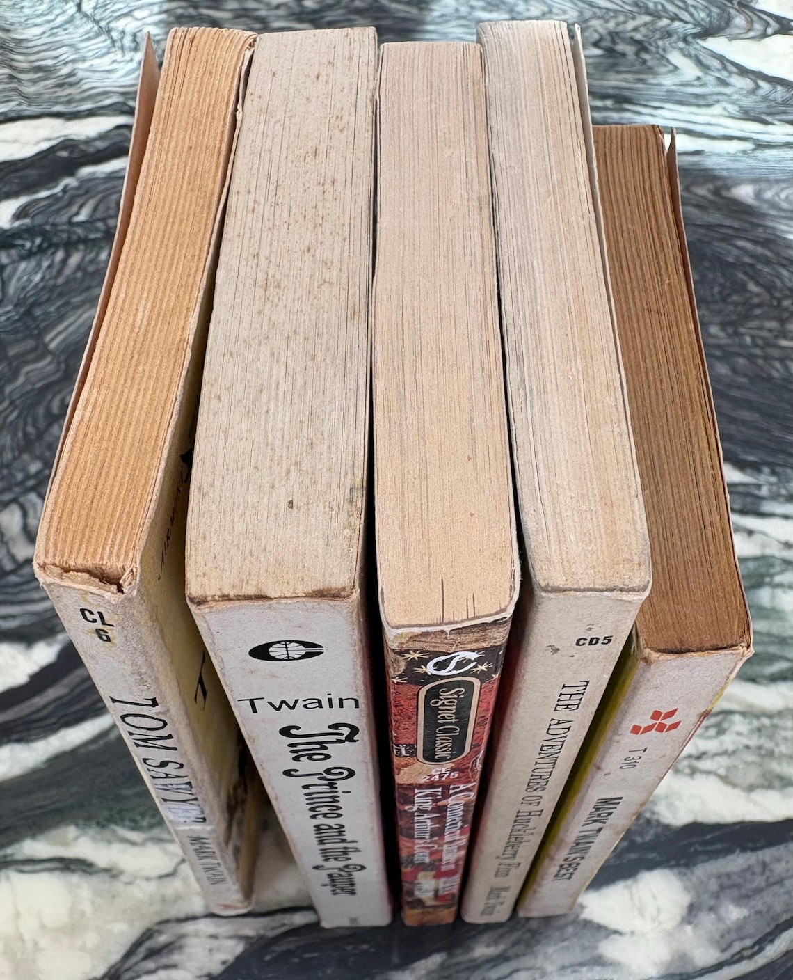 Vintage Books - Lot of 5, Mark Twain, Tom Sawyer, Prince and Pauper ...