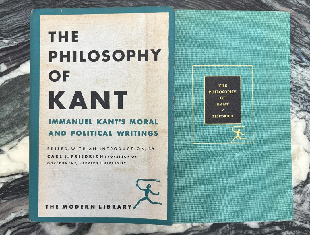 Vintage Book - the Philosophy of Kant, Edited by Carl J. Friedrich ...