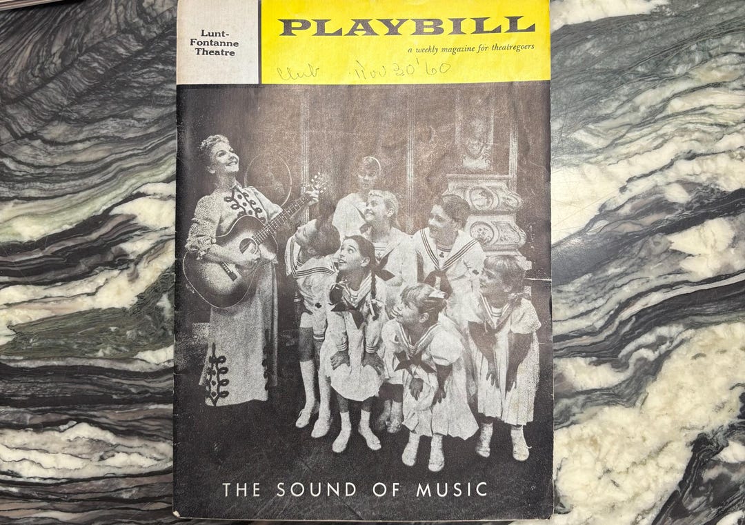 Vintage Playbill - the Sound of Music, Sep. 1960, Mary Martin, Lunt ...