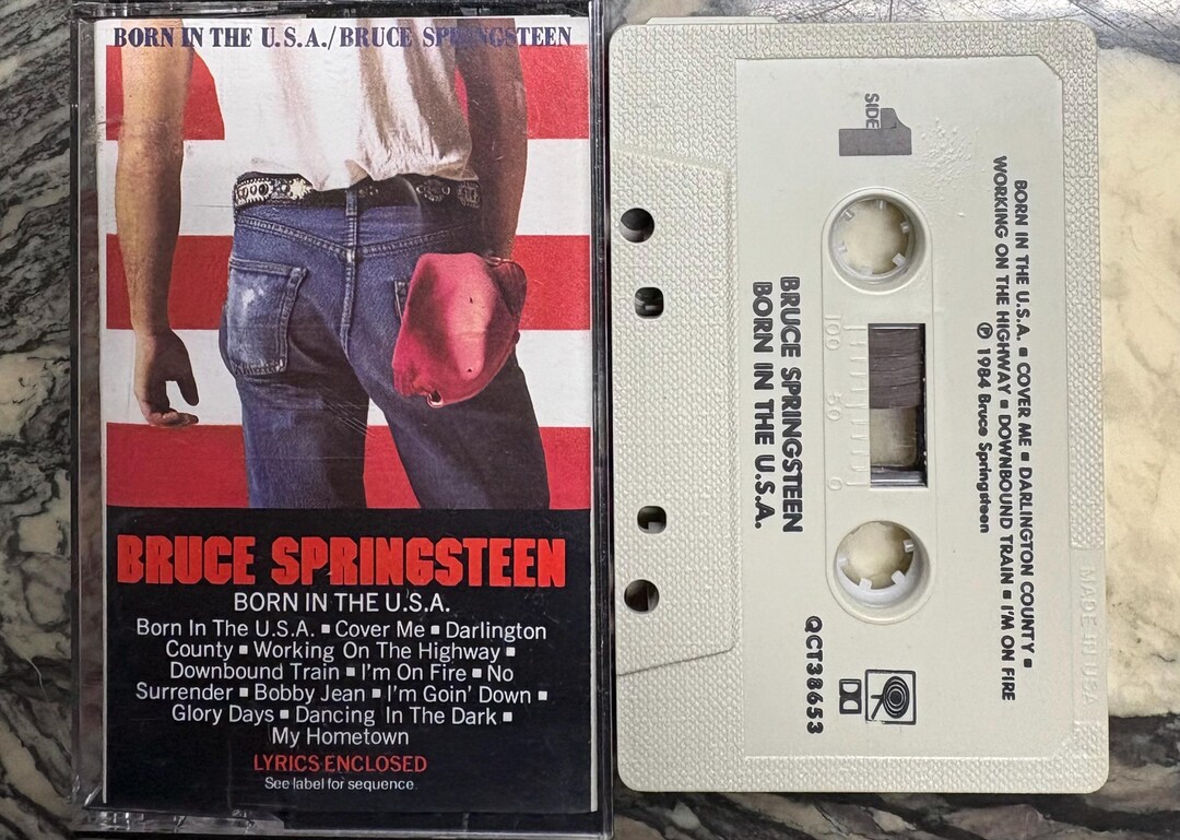 Vintage Cassette Tape - Bruce Springsteen, Born in the USA, Columbia ...