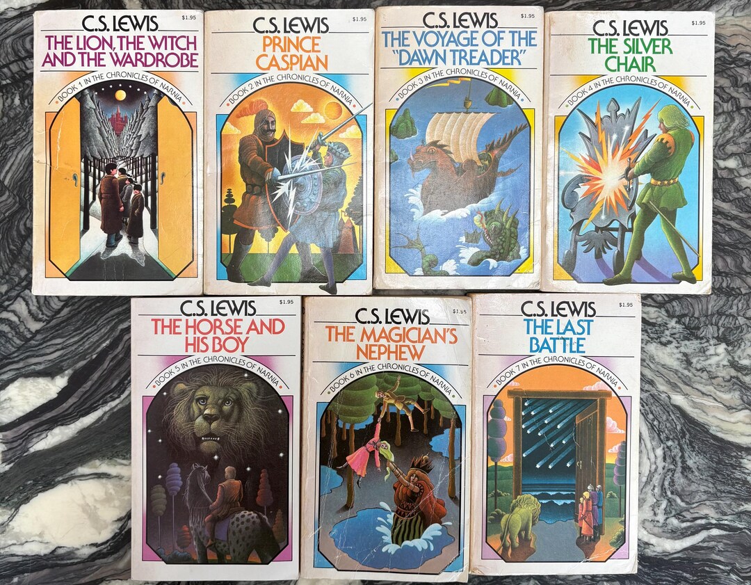 Vintage Book - Lot of 7, C.S. Lewis, the Chronicles of Narnia, Collier ...
