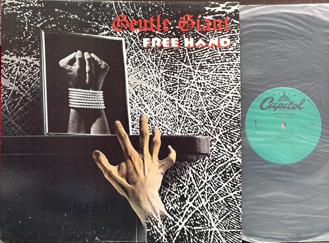 Vintage Vinyl - Gentle Giant, Free Hand, EMI Capitol SN-16048 - Etsy