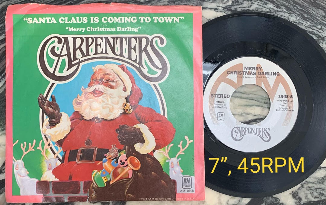7, Vintage Vinyl Carpenters, Santa Claus is Coming to Town, Merry ...