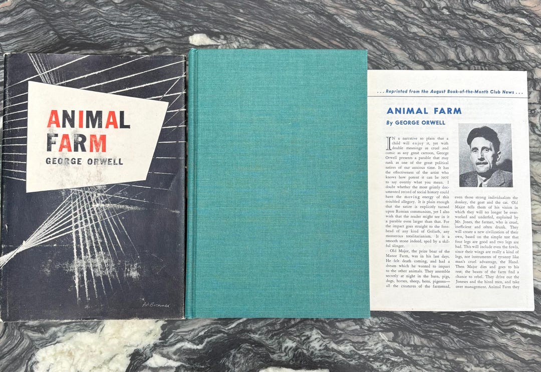 Vintage Book - George Orwell, Animal Farm, Harcourt, Brace and Co ...