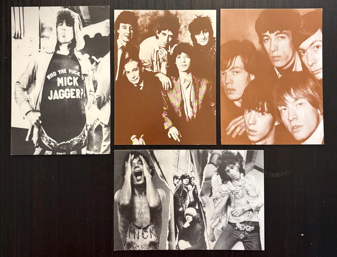 Vintage Postcard - Lot of 4, Rolling Stones & Mick Jagger, Never Used ...