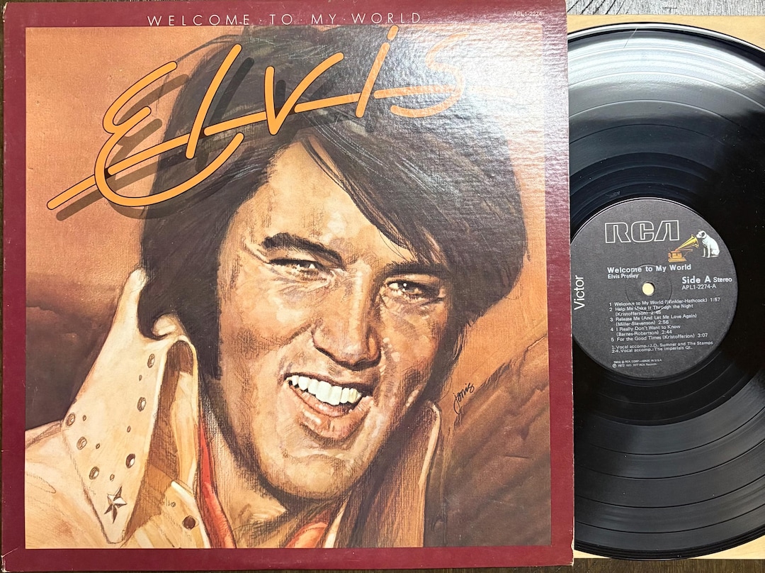 Vintage Vinyl - Elvis Presley, Welcome to My World, RCA APL1-2274 - Etsy