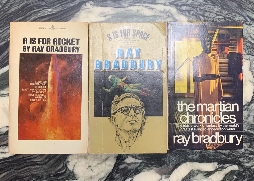 Vintage Book - Lot of 3, Ray Bradbury, R is for Rocket, S is for Space ...