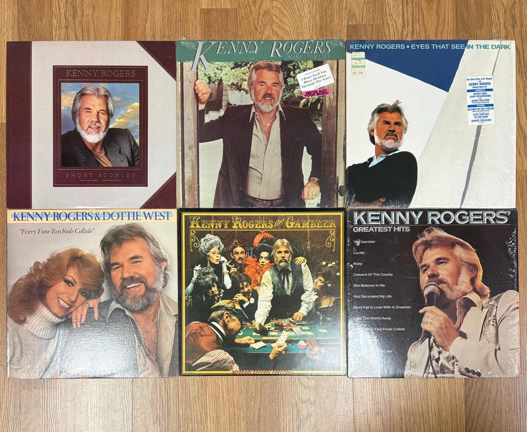 Vintage Vinyl - Lot of 6, Kenny Rogers, Short Stories, Share Your Love ...