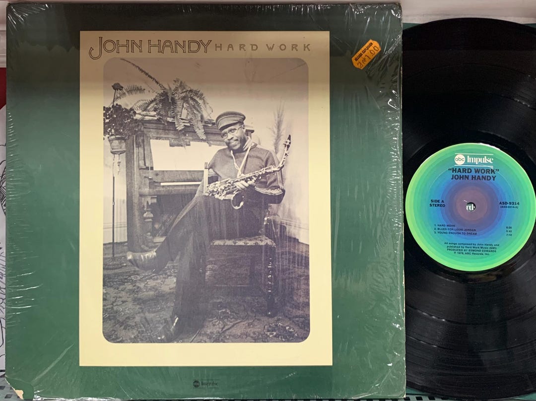 Vintage Vinyl - John Handy, Hard Work, Abc Impulse ASD-9314 - Etsy