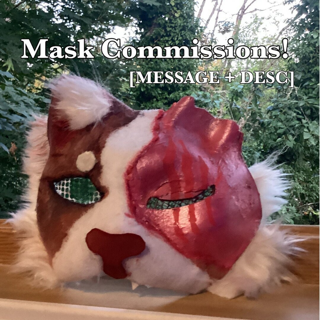 Therian/furry Cosplay, Handcrafted Mask Commissions [MESSAGE & Read ...