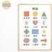 Basic Shapes Mandarin Educational Poster Simplified Chinese & English ...