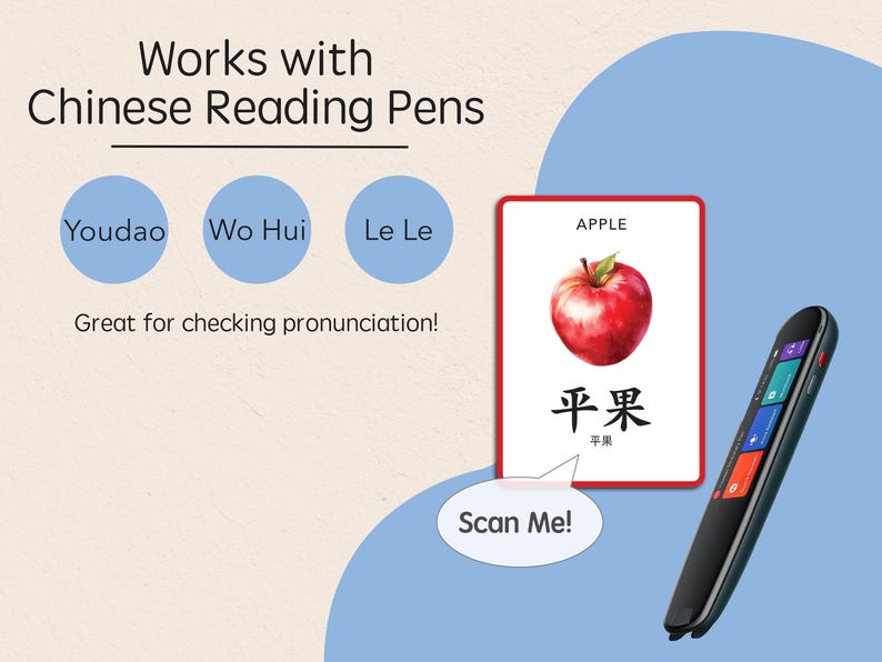 Simplified Chinese Fruit Flashcards Vocabulary Mandarin Bilingual ...