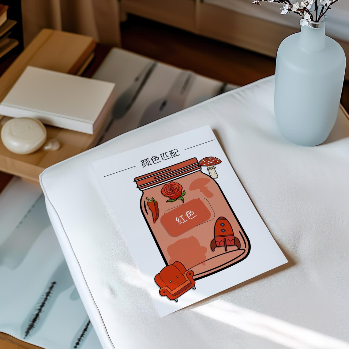 Simplified Chinese Color Sorting Jar Activity Mandarin Bilingual Kids ...