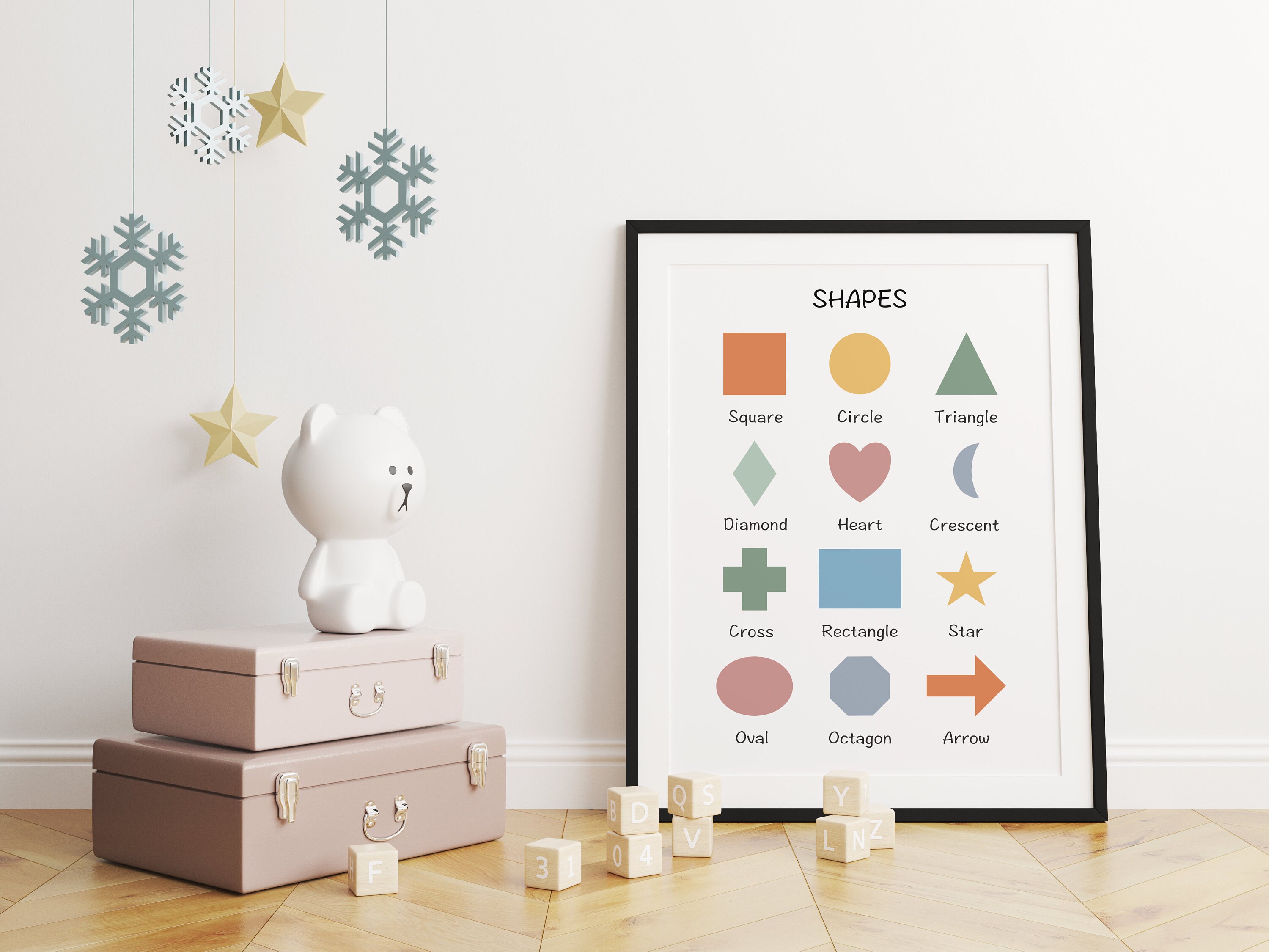 Basic Shapes Mandarin Educational Poster Simplified Chinese & English ...