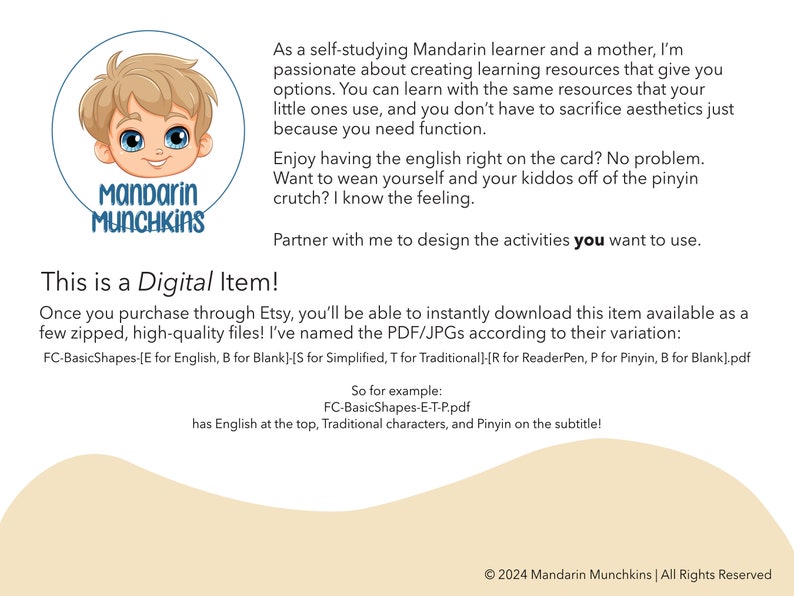 Basic Shapes Mandarin Flashcards Traditional Chinese & English ...