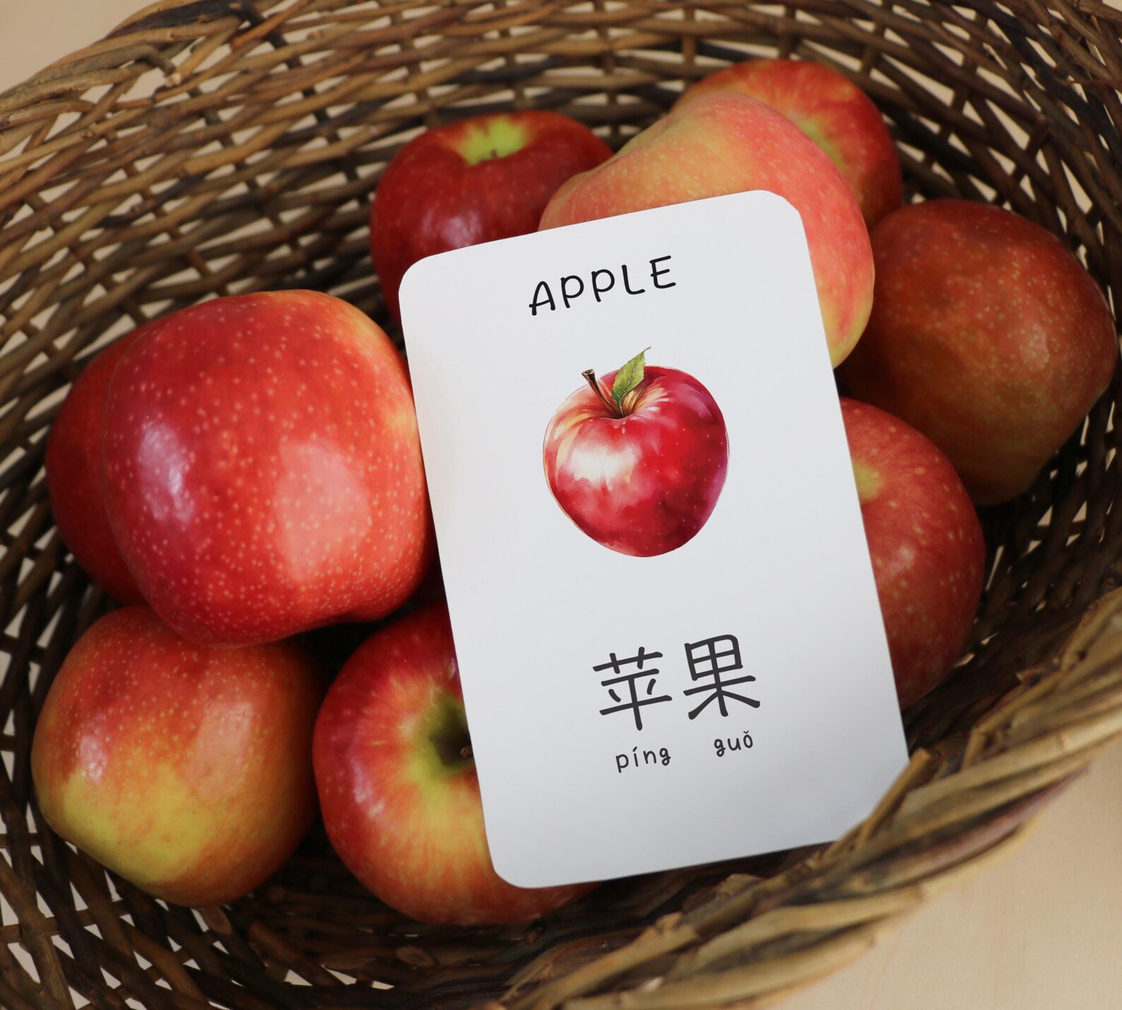 Chinese Fruit Flashcards: Bilingual Mandarin Learning Cards (digital ...