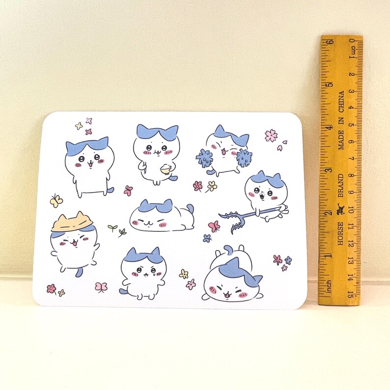 Chiikawa: Hachiware Sticker Sheet | Cute Cat Stickers | Kawaii Anime ...