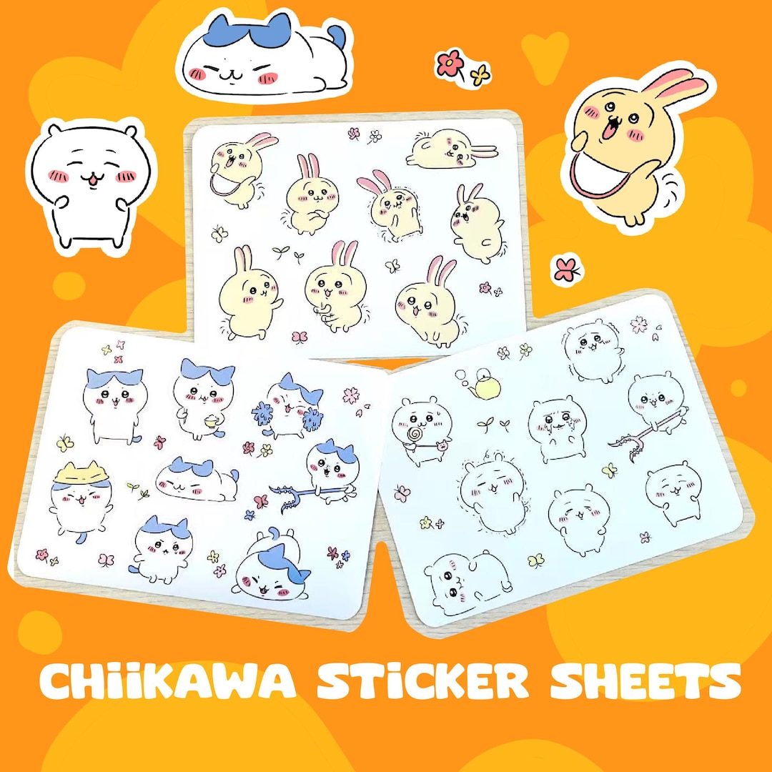Chiikawa Sticker Sheet | Usagi Stickers | Hachiware Stickers | Kawaii ...